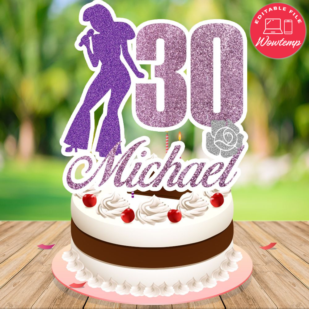 Selena Cake Topper Customizable Template DIY | Wowtemp