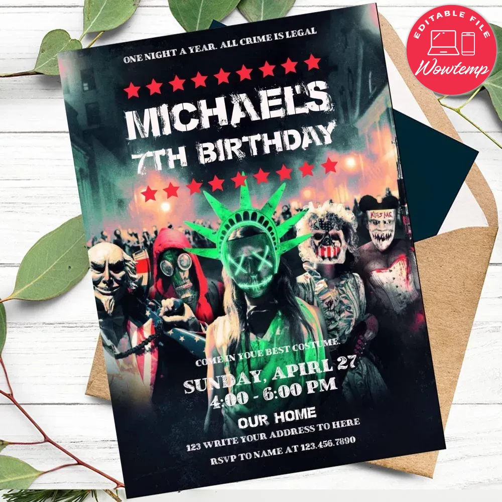 The Purge Invitation Template to Print at Home DIY | Wowtemp