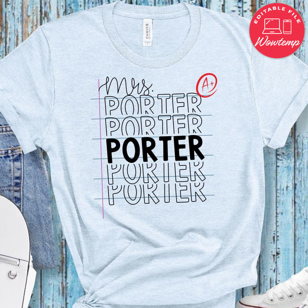 Mrs Porter PNG file template | Wowtemp