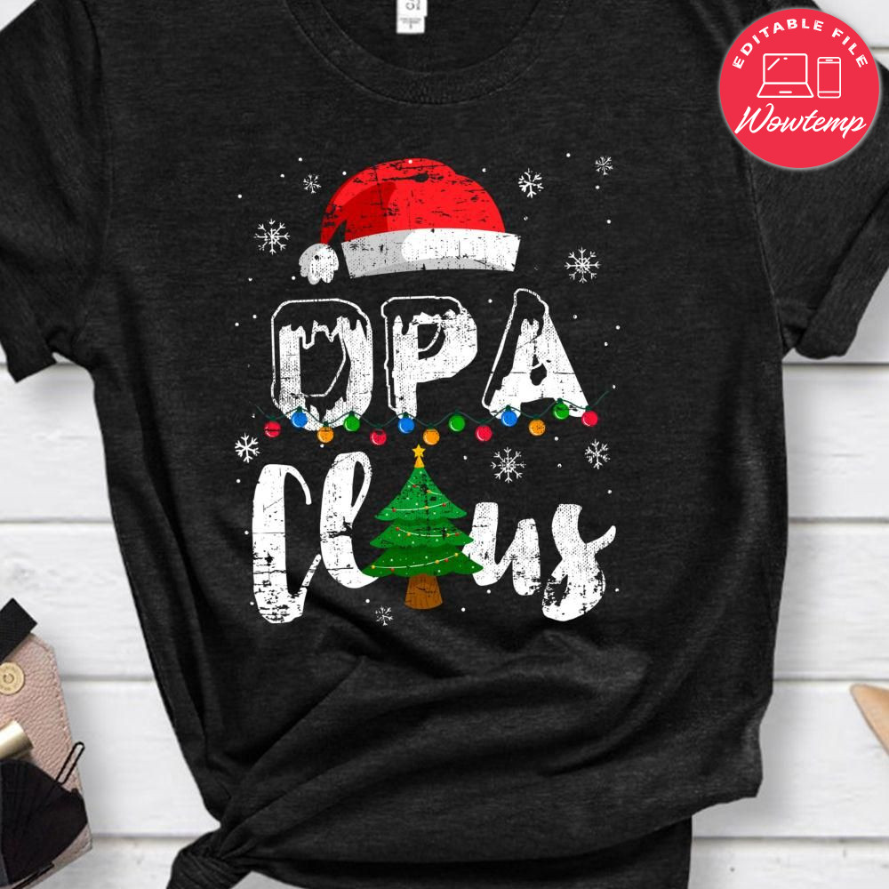 Opa Claus Christmas Lights PNG file template | Wowtemp