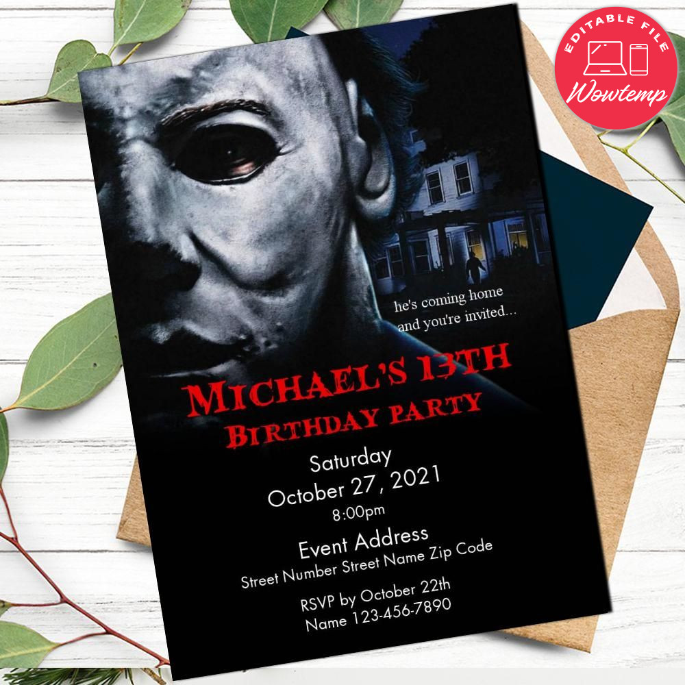 Horror Invitation Customizable Template | Wowtemp