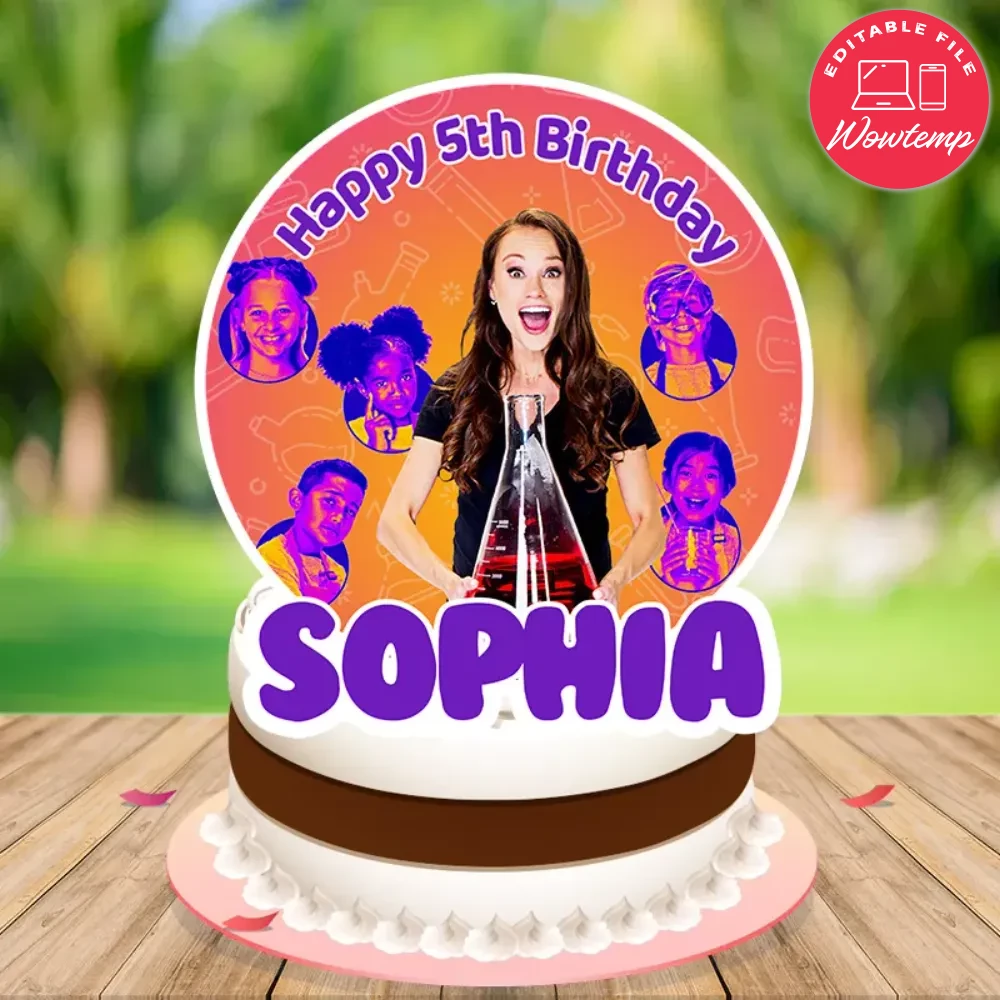 Dew Drop Diaries Birthday Cake Topper Template Printable | Wowtemp