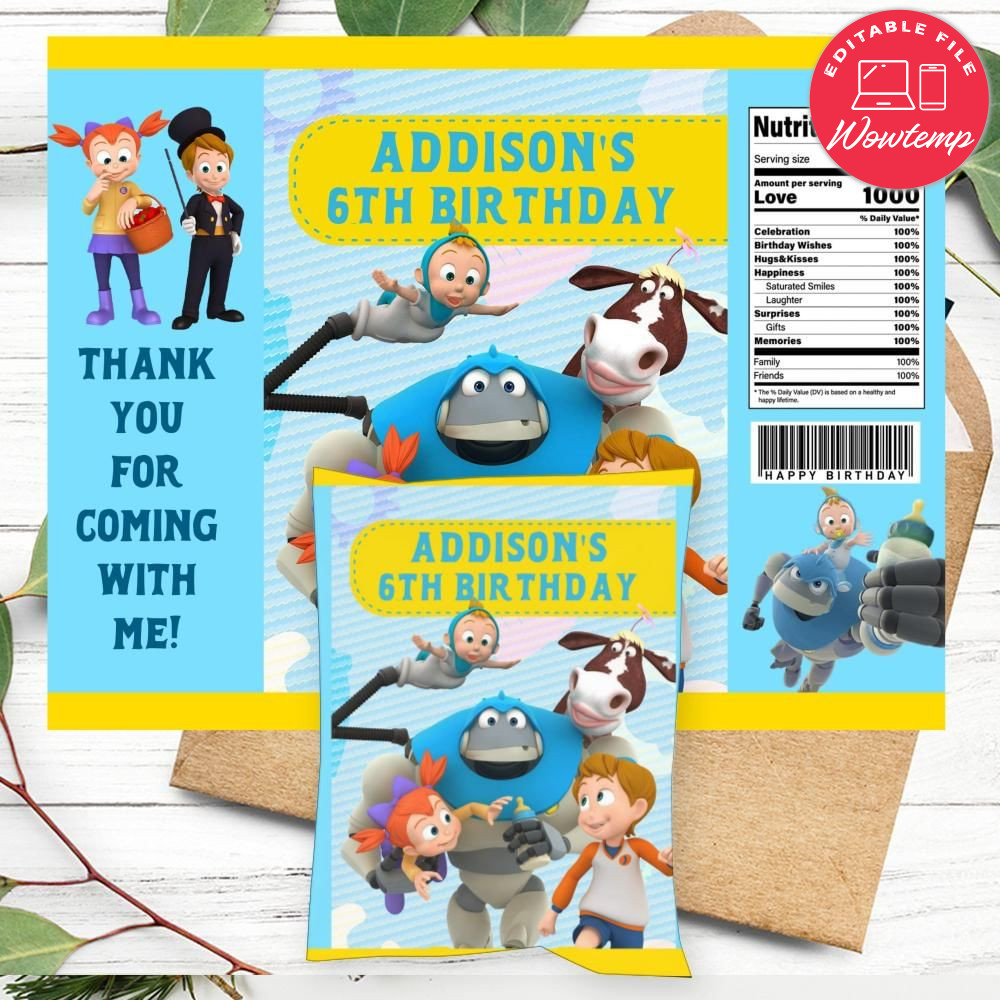 Arpo Birthday Party Chip Bag Digital File Printable | Wowtemp