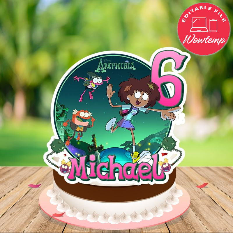 Amphibia Birthday Cake Topper Template Printable | Wowtemp
