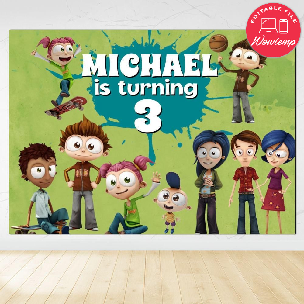 Angelo rules Birthday Backdrop Digital File Template | Wowtemp