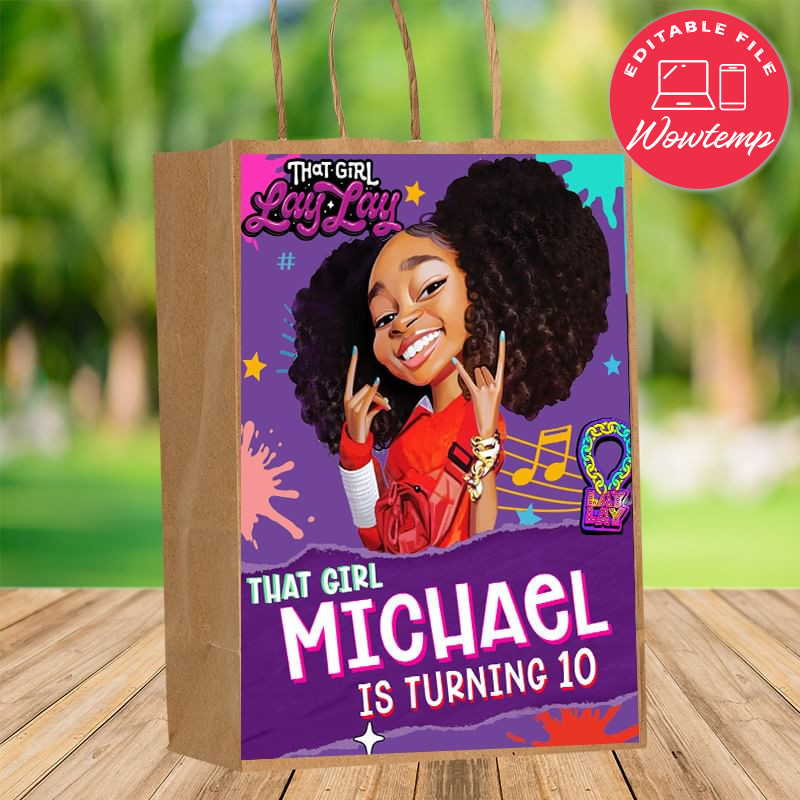 That Girl Lay Lay Gift bag label Template Printable DIY | Wowtemp