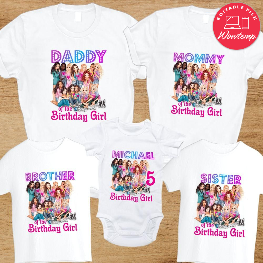 TOPModel Family Birthday Vacation PNG file template | Wowtemp