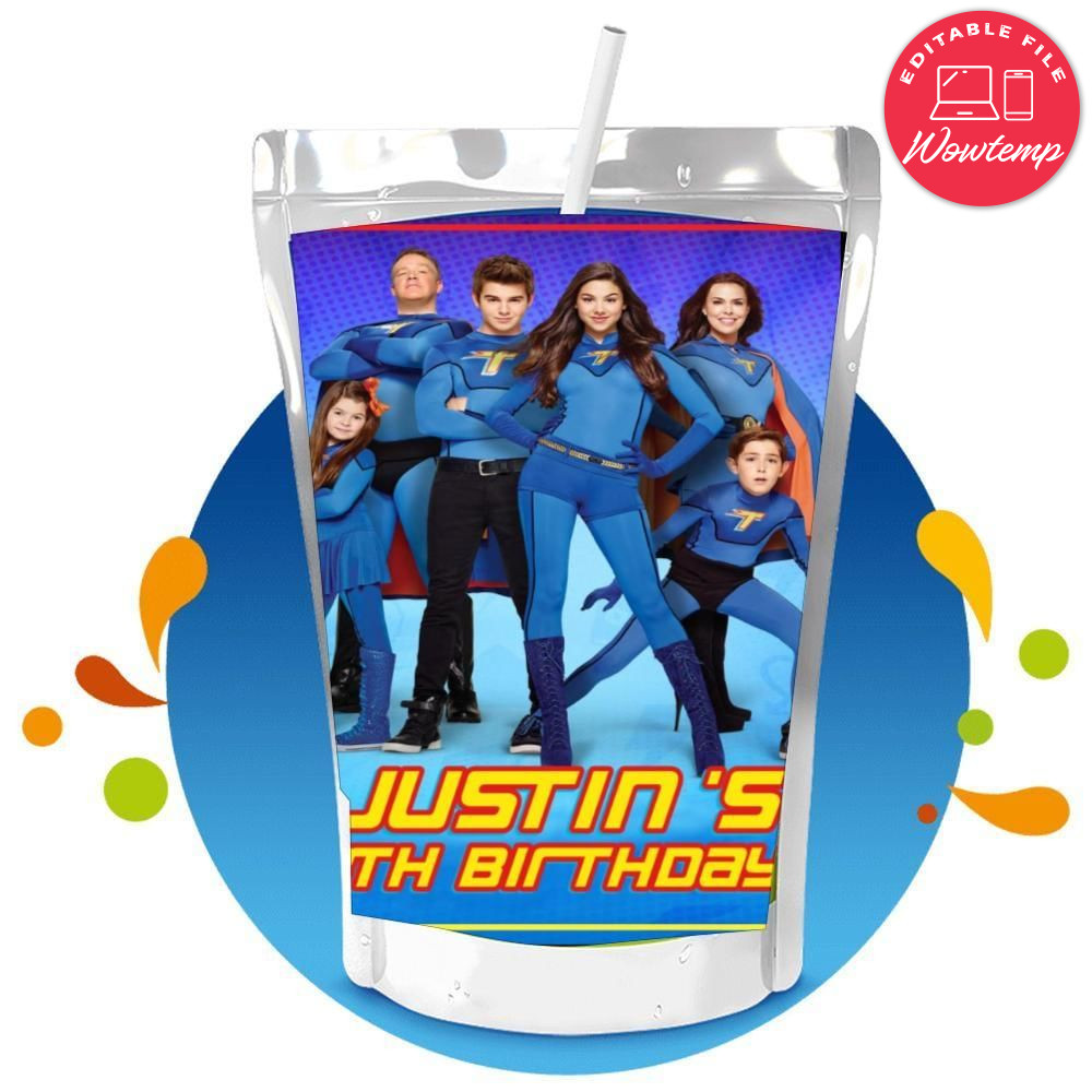 Thundermans Capri Sun Birthday Digital File Printable | Wowtemp