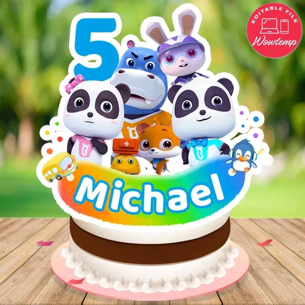 Babybus Cake Topper Template Printable DIY | Wowtemp