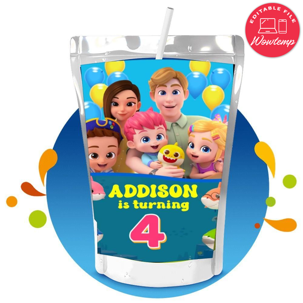 Bebefinn Capri Sun Birthday Digital File Printable | Wowtemp