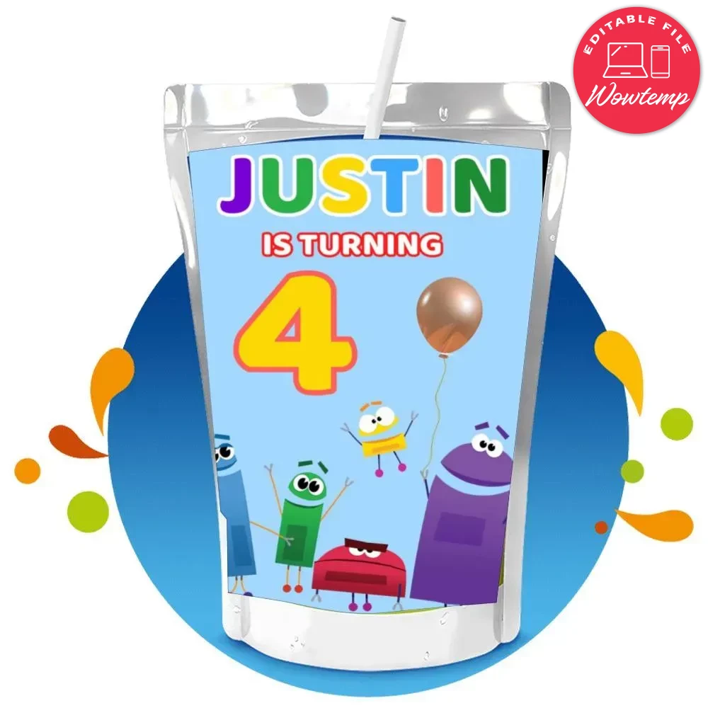 Storybots Capri Sun Birthday Digital File Printable | Wowtemp