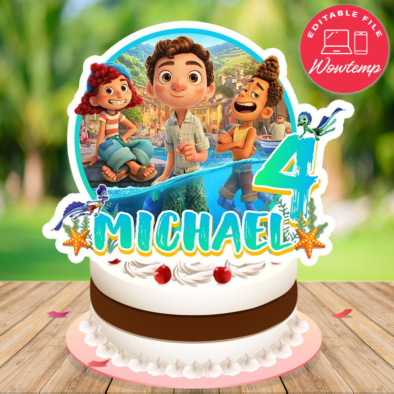 Luca Cake Topper Template Printable DIY | Wowtemp