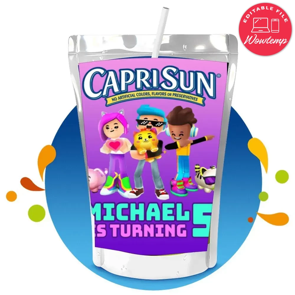 PK-XD Capri Sun Birthday Digital File Printable | Wowtemp