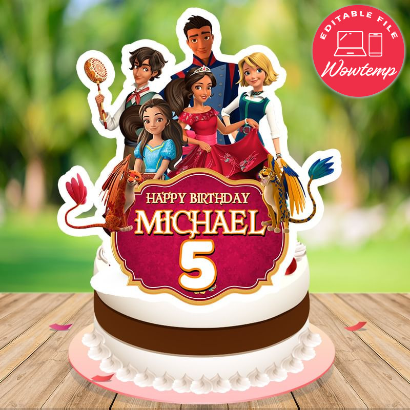 Elena of Avalor Birthday Cake Topper Template Printable | Wowtemp