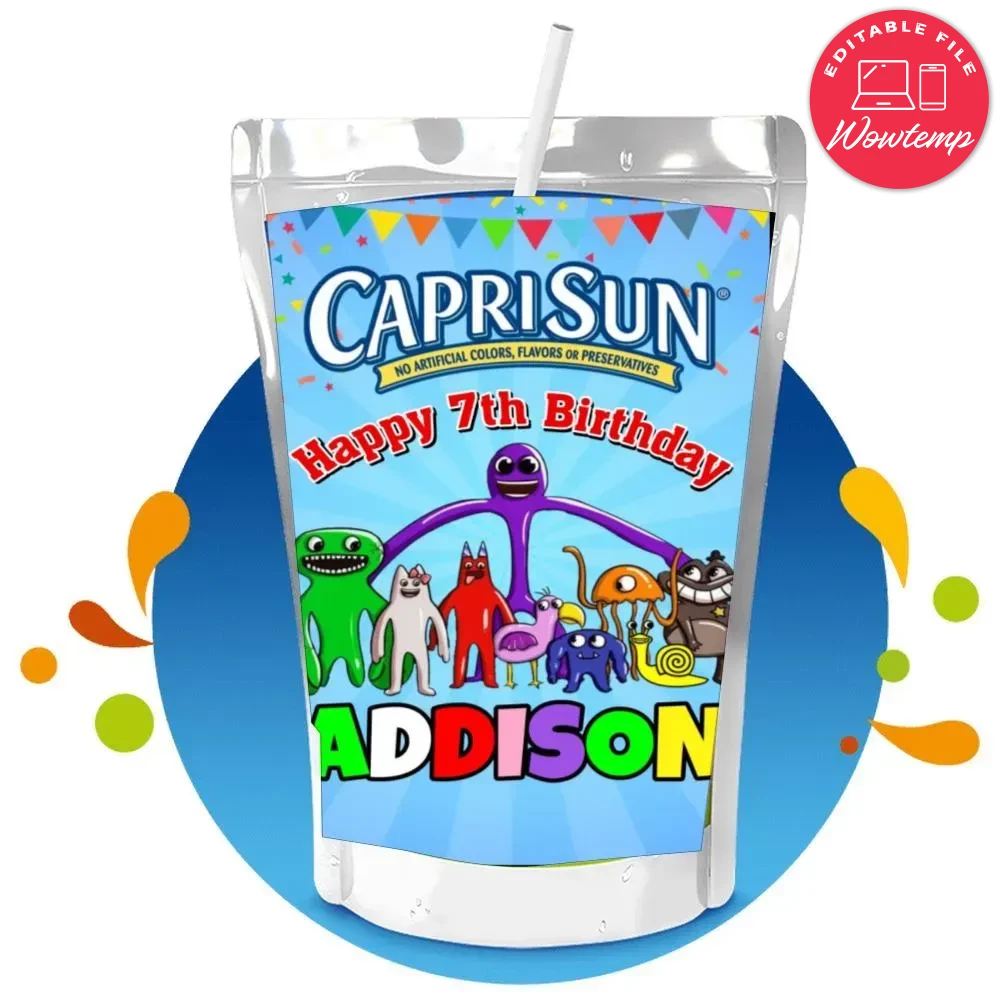 Garten of banban Capri Sun Birthday Digital File Printable | Wowtemp