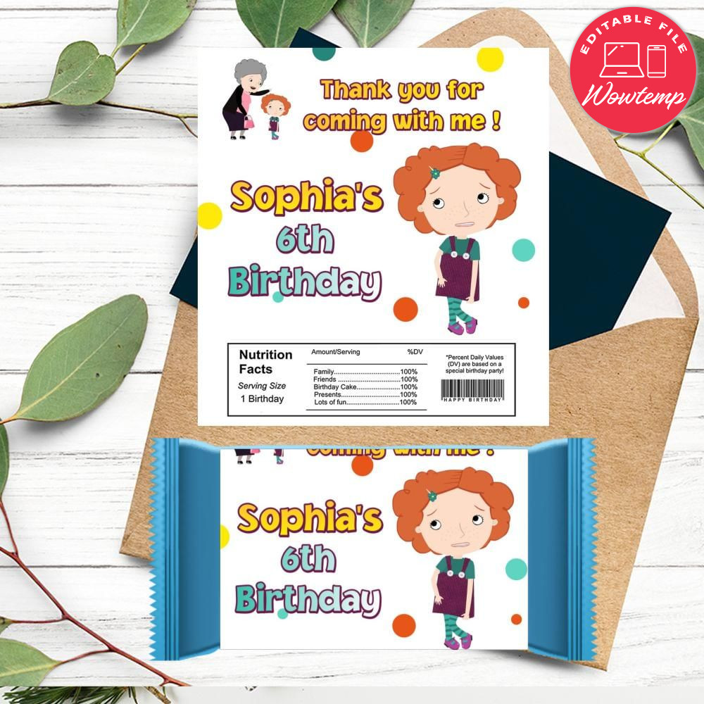 Nina needs to go Candy bar Label Customizable Template DIY | Wowtemp