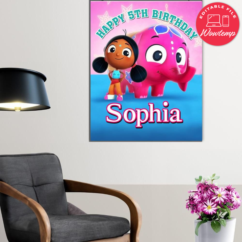 Deepa & Anoop Birthday Welcome Sign Digital File Printable DIY | Wowtemp