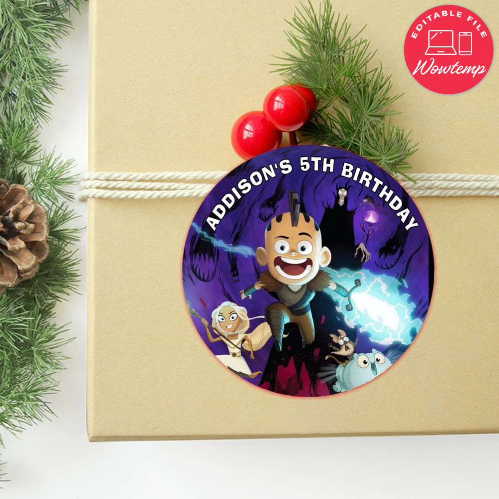 Niko and the sword Circle Sticker Template Customizable DIY | Wowtemp