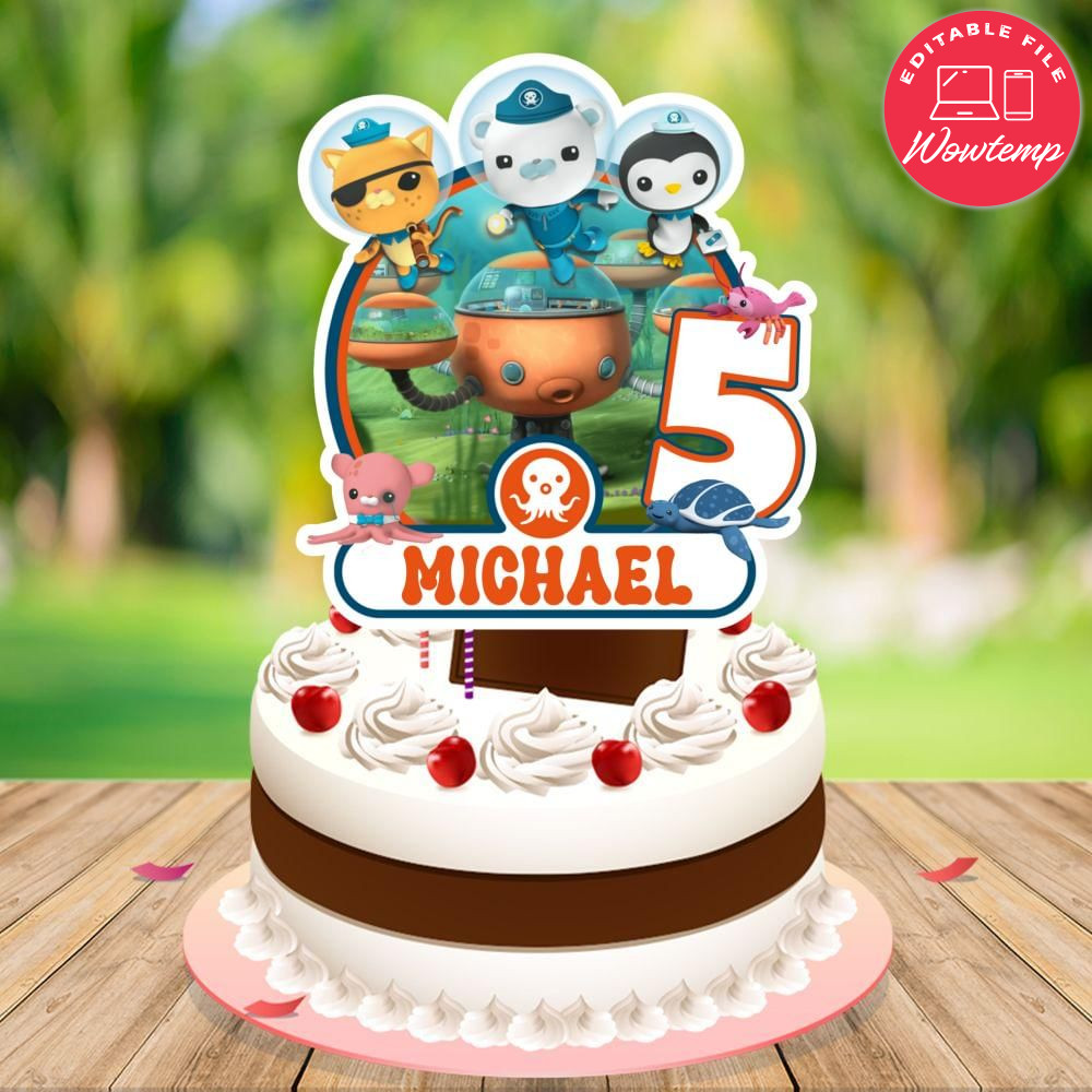 Octonauts Birthday Cake Topper Template Printable | Wowtemp