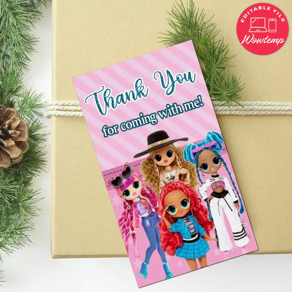Omg Surprise Thank You Tag Customizable Template | Wowtemp