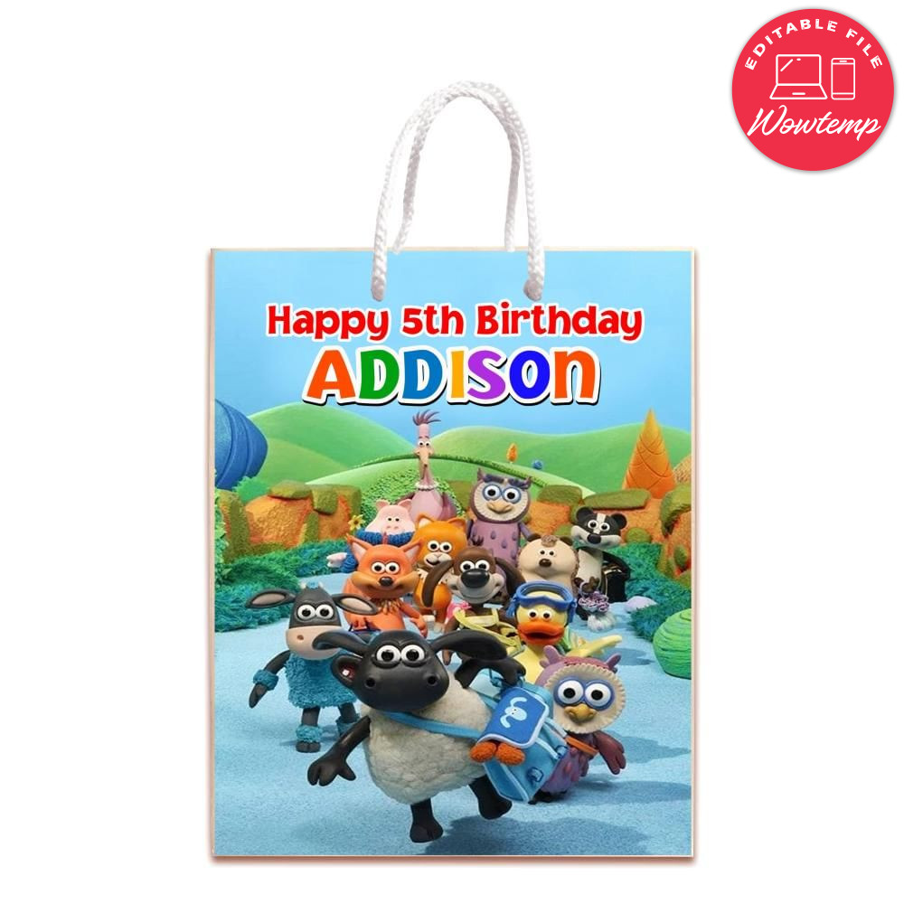 Timmy Time Gift Bag Label Template Printable DIY | Wowtemp