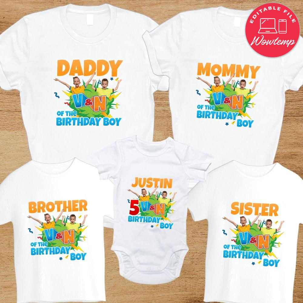 Vlad and niki Family Birthday Vacation T-Shirt | Wowtemp
