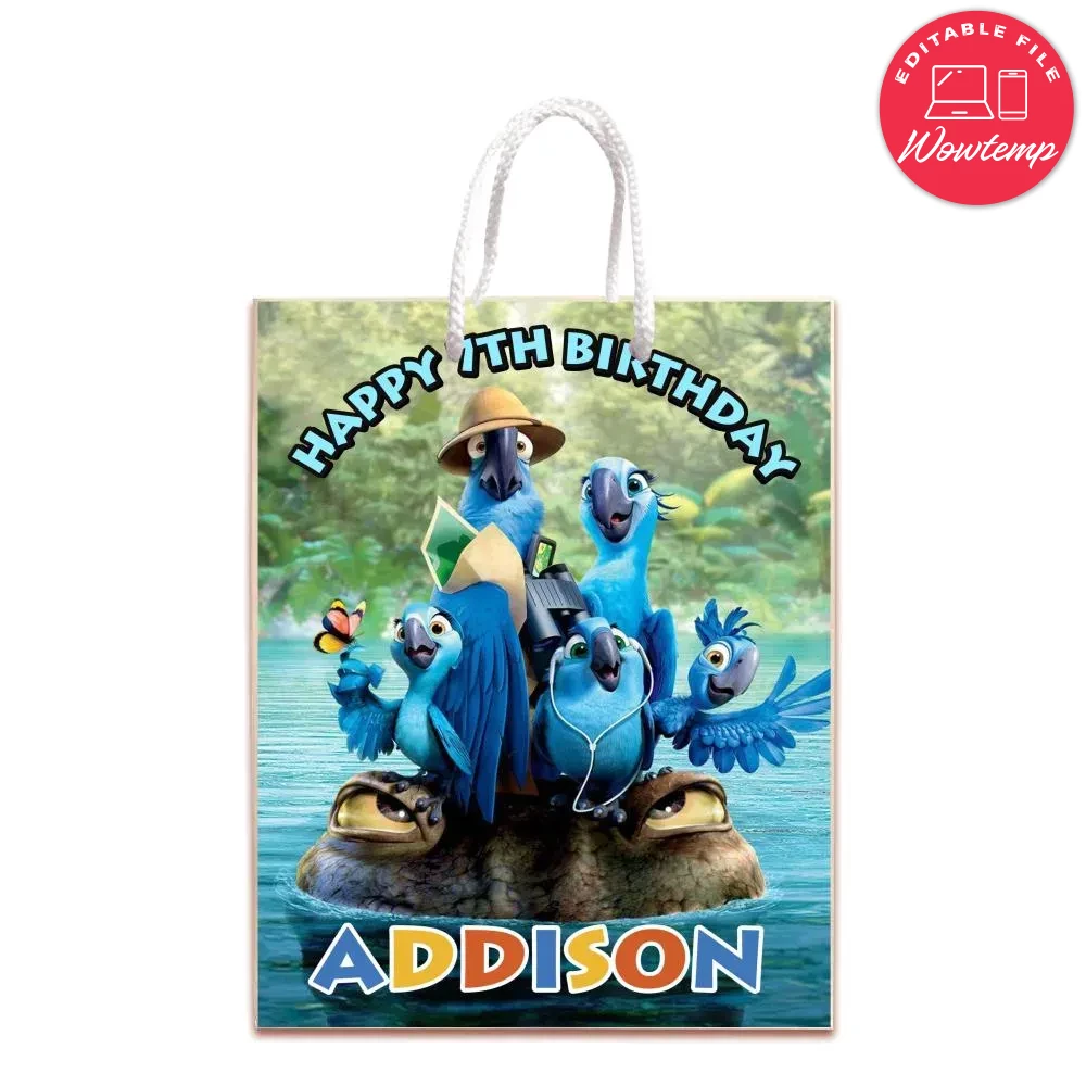 Rio Gift Bag Label Template Printable DIY | Wowtemp