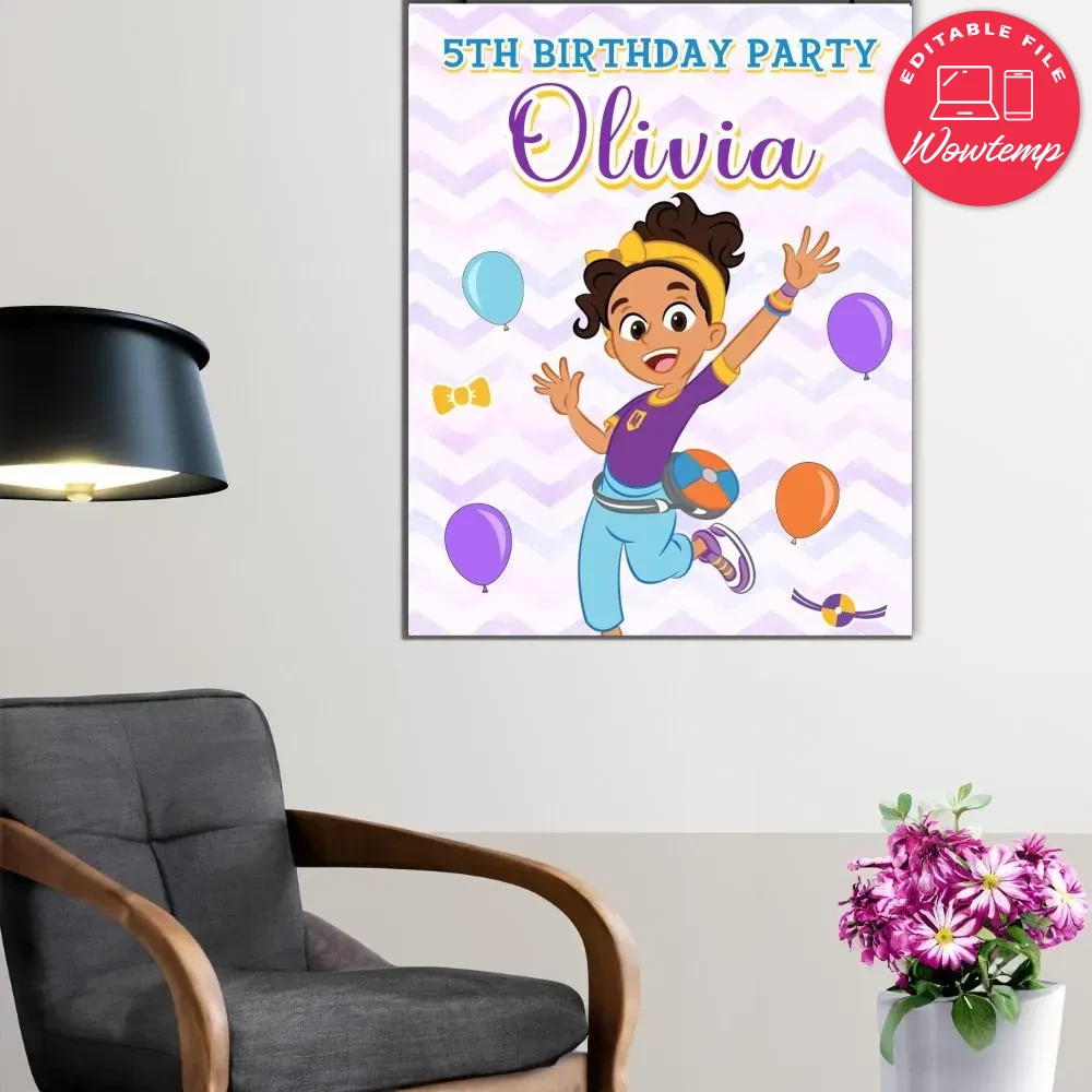 Meekah Blippi Birthday Welcome Sign Digital File Printable DIY | Wowtemp