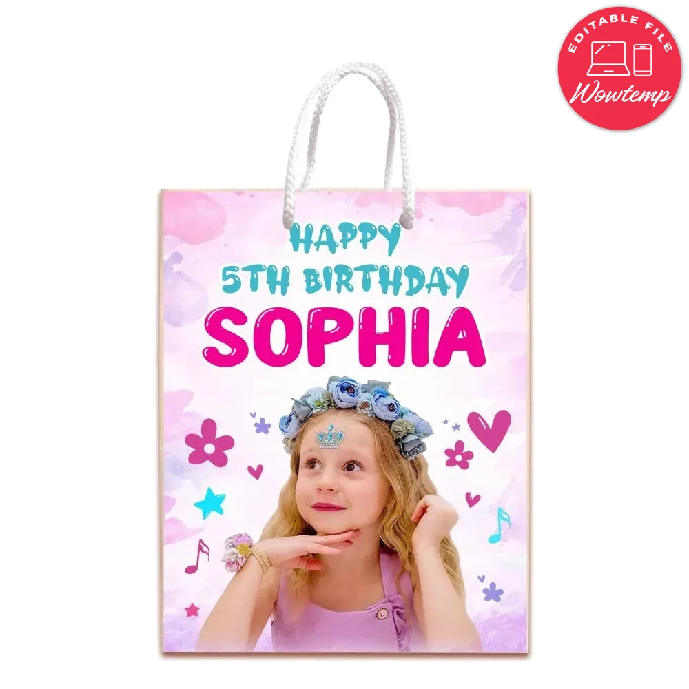 Nastya Gift Bag Label Template Printable DIY | Wowtemp