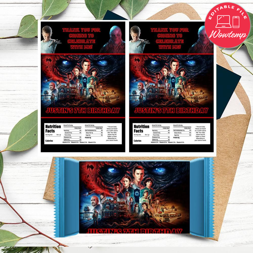 Stranger thing 4 Rice Krispies Treats Template Printable DIY | Wowtemp