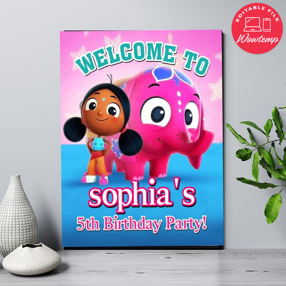 Deepa & Anoop Birthday Welcome Sign Digital File Printable DIY | Wowtemp