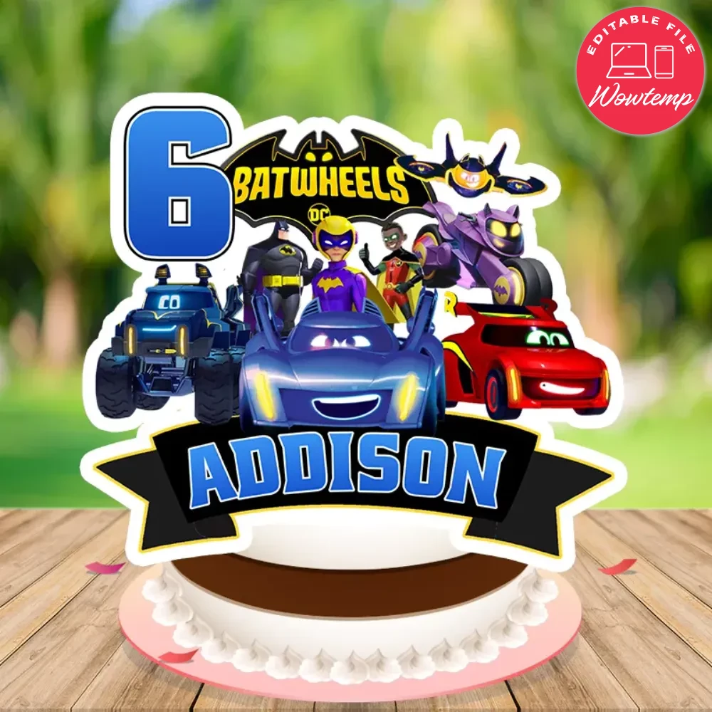 Batwheels Birthday Cake Topper Template Printable | Wowtemp