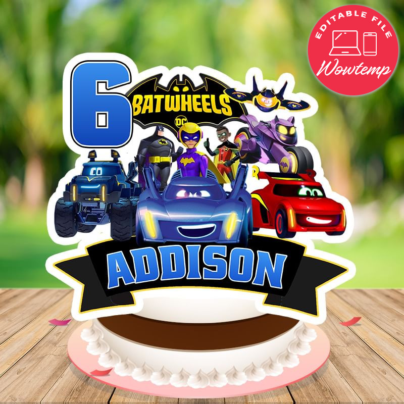 Batwheels Birthday Cake Topper Template Printable | Wowtemp