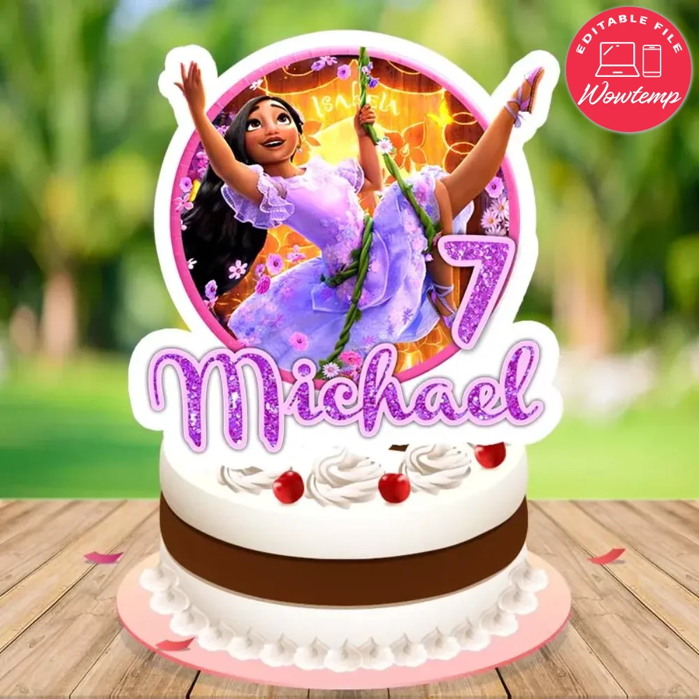 Isabella Encanto Cake Topper Template Printable DIY | Wowtemp