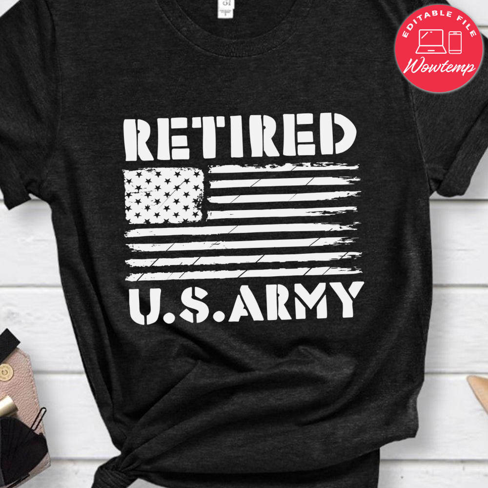Retired US Army Veteran US shirt | Wowtemp