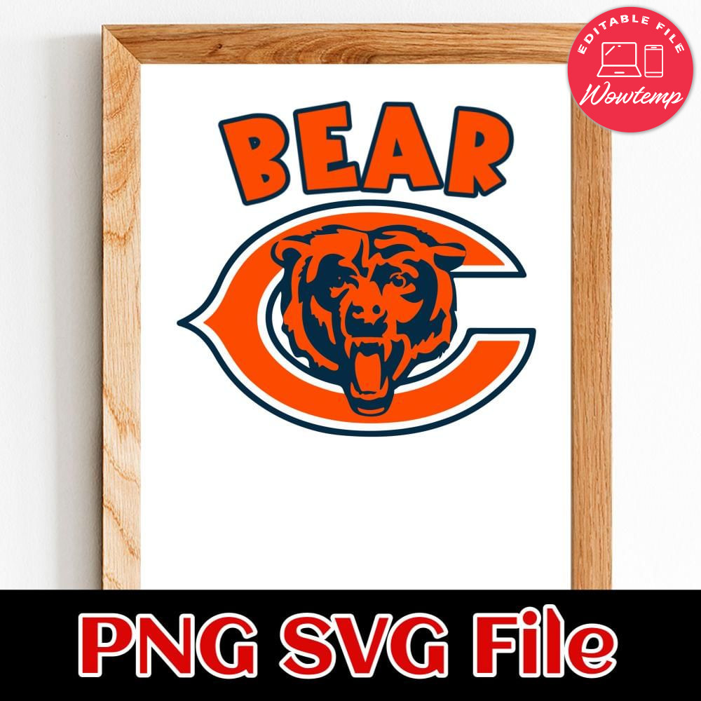 Chicago Bears Logo PNG SVG file template | Wowtemp