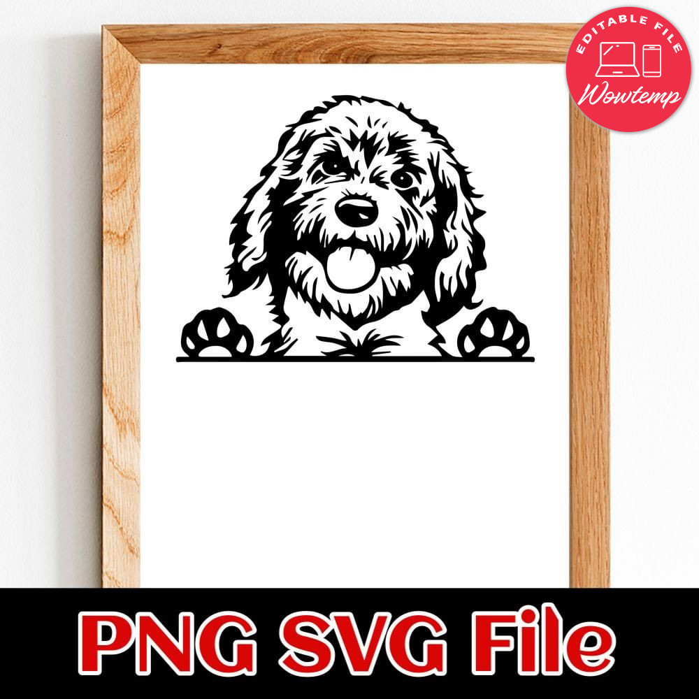 Goldendoodle PNG SVG file template | Wowtemp