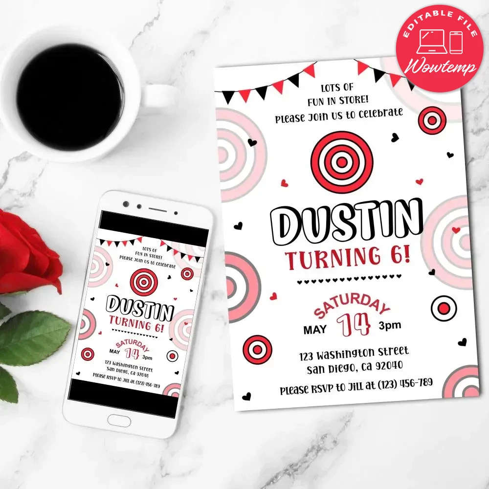 Target Invitation Template Customizable | Wowtemp