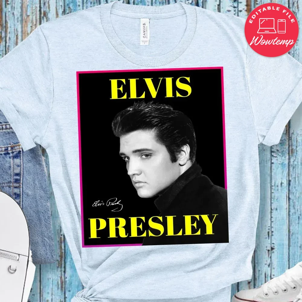 Elvis presley inspired PNG file template | Wowtemp