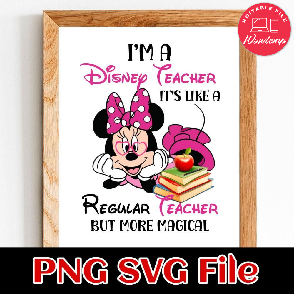 Disney Teacher SVG PNG | Wowtemp