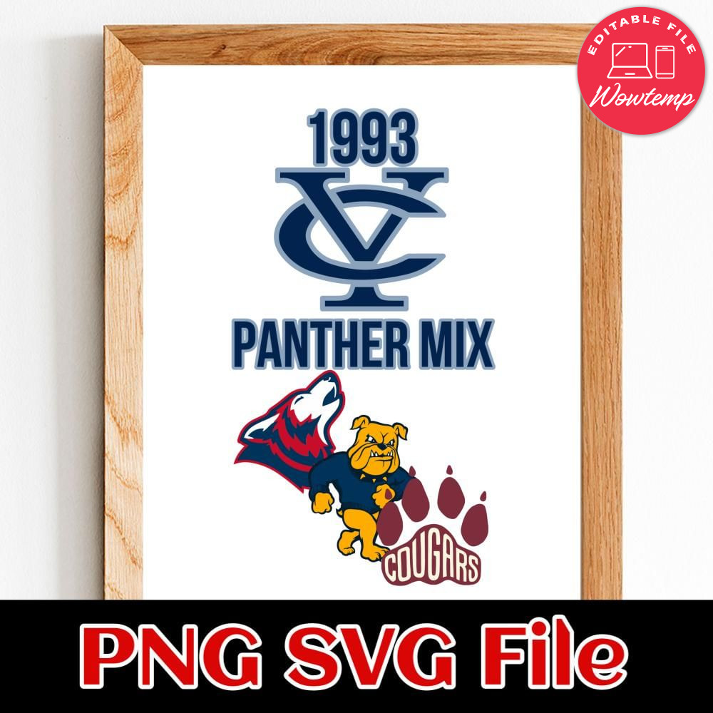 1993 Panther mix SVG PNG design template | Wowtemp