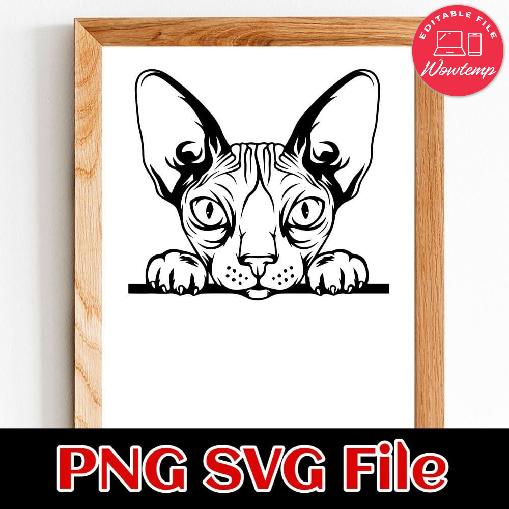 Sphynx PNG SVG file template | Wowtemp