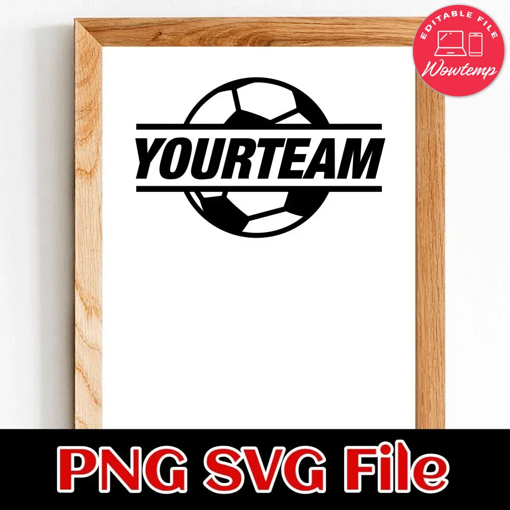 Soccer custom team name SVG PNG | Wowtemp
