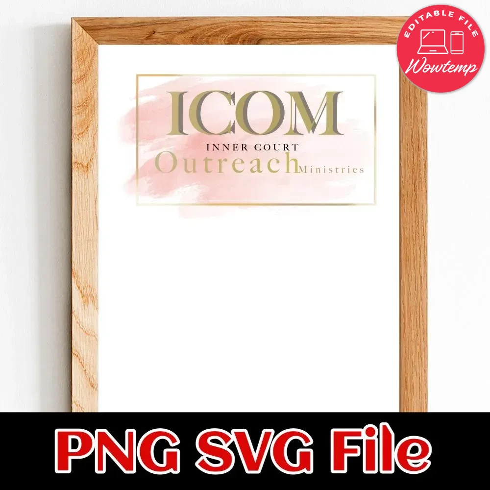 Icom logo PNG SVG file template | Wowtemp