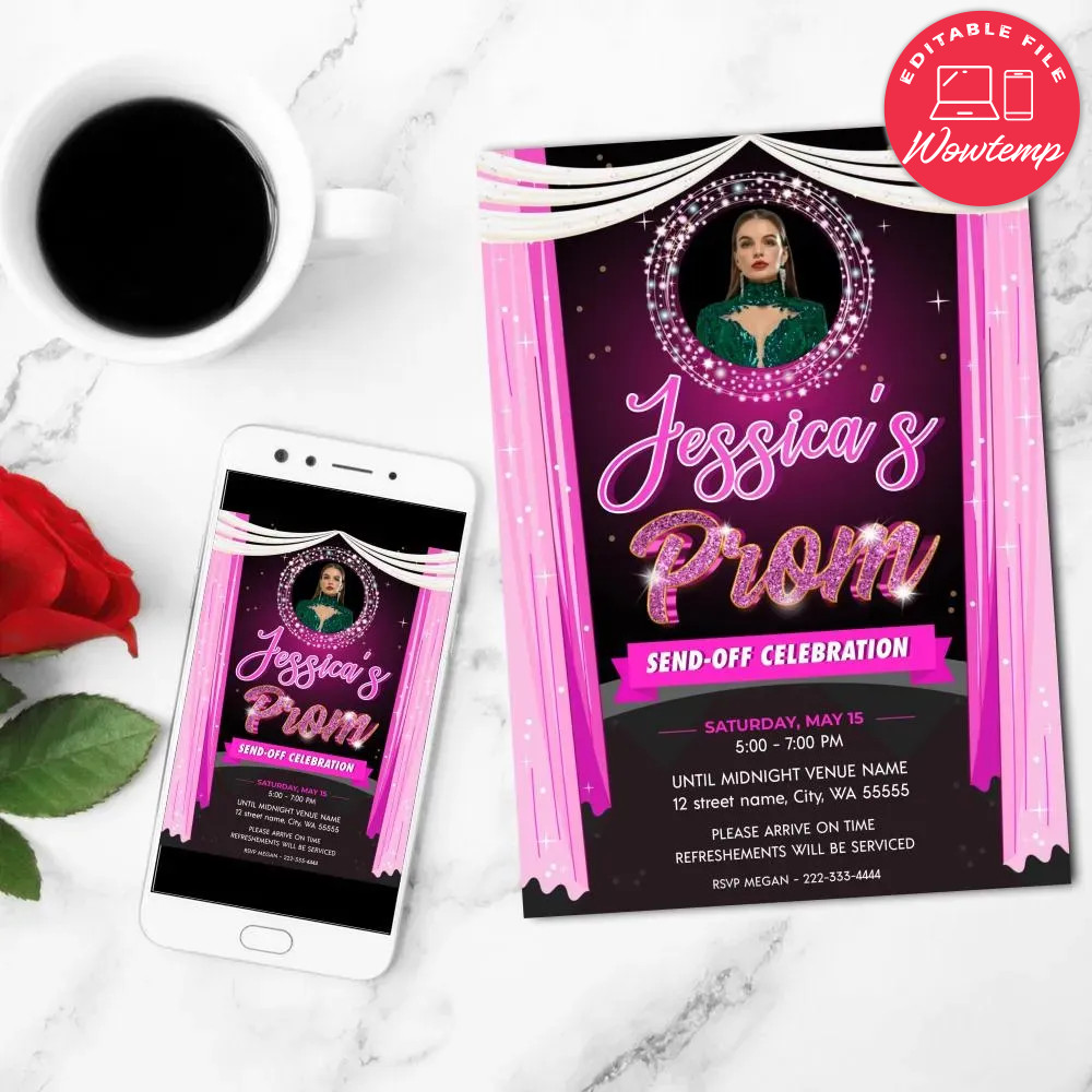 Prom send off Flyer Template Customizable Instant Download | Wowtemp