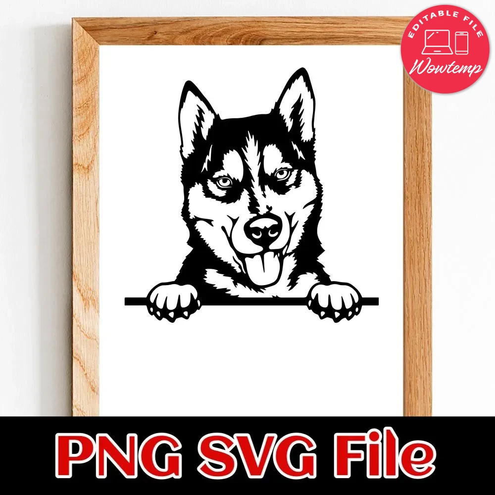 Siberian Husky PNG SVG file template | Wowtemp
